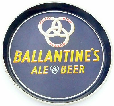 vintage 12" Metal Beer Serving Tray - BALLANTINE'S ALE & BEER of NEWARK ...