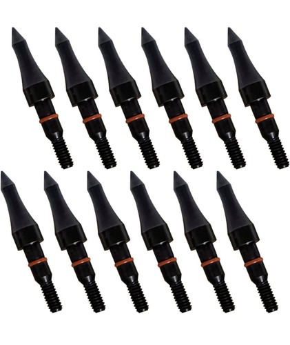 36 Pcs Archery Arrow Tips 100 Grain Field Tips 5/16 Inch Black Carbon ...