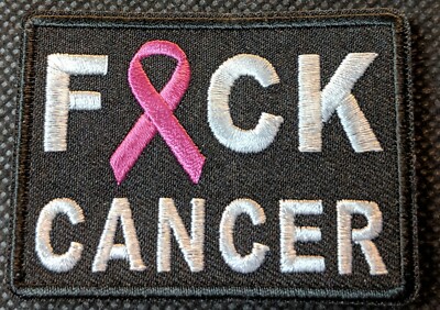 F CANCER Cancer Awareness Ribbon Embroidered Biker Patch | eBay