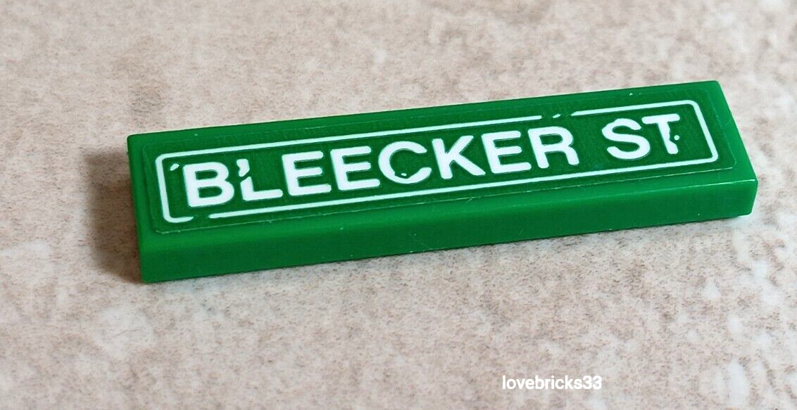 LEGO City Street Sign Sesame Street TMNT Turtles BLEECKER 1x4 Sticker ...