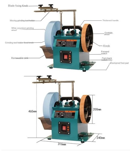 10 Inches New Sharpening Machine 220v/240w Low Speed Water Cooled ...