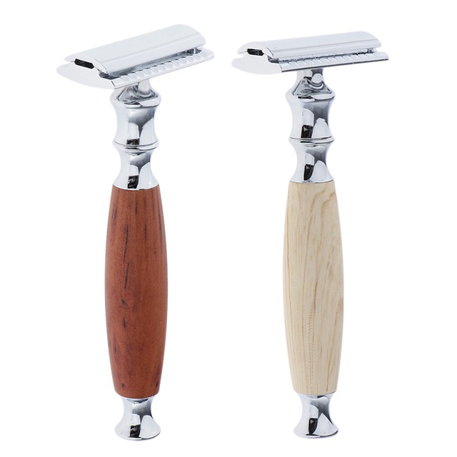 Wood Handle Classic Manual Safety Razors Double Edge Shaver for Daily ...