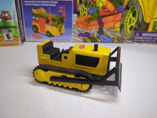 Vintage 4" Long Mini Tonka Pressed Steel Toy Bulldozer w/ Rubber Tracks ...