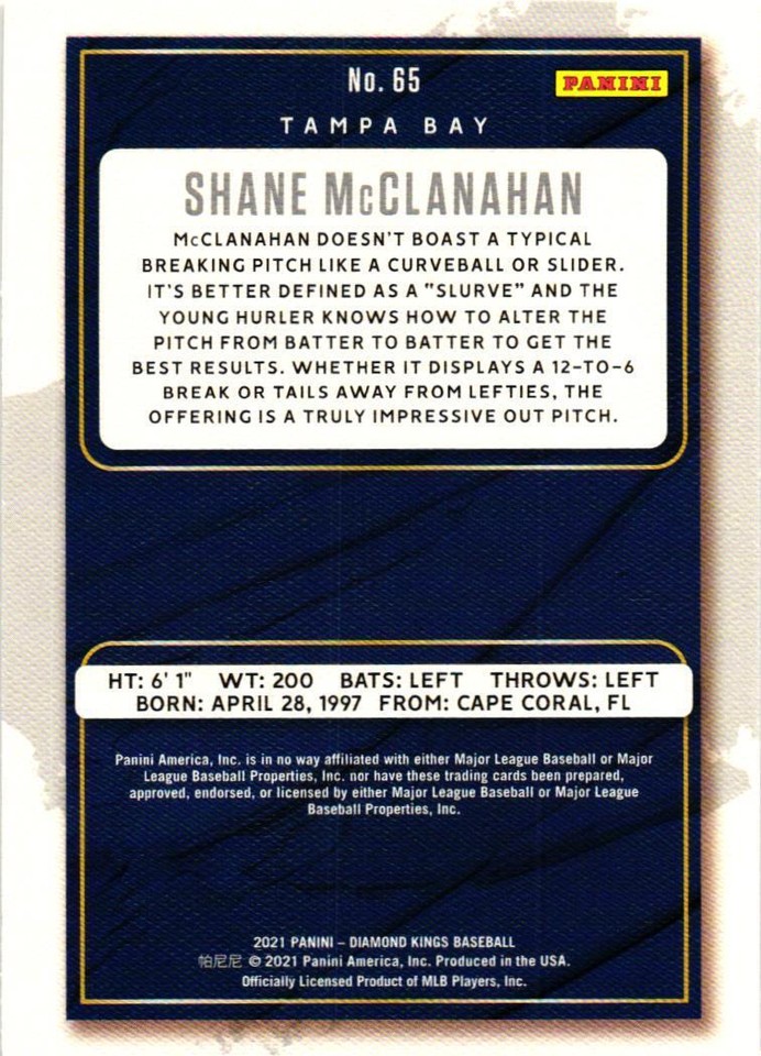 2021 Panini Diamond Kings #65 Shane McClanahan | eBay