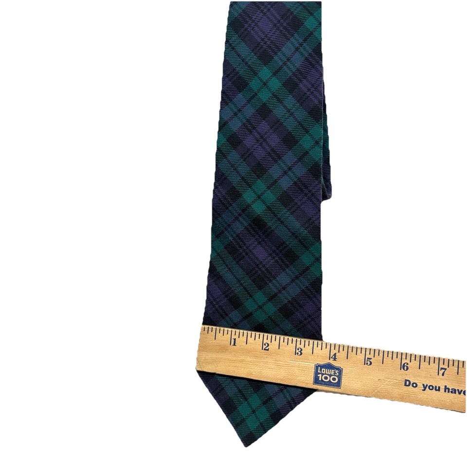 Lot of 2 VTG Plaid Ties L L Bean Gap Wool Flannel Tie USA Navy Red ...