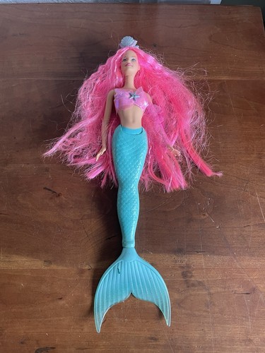 Barbie Mermaid Fantasy 2002 Mattel #56759 Pink Hair Shirt Crown | eBay