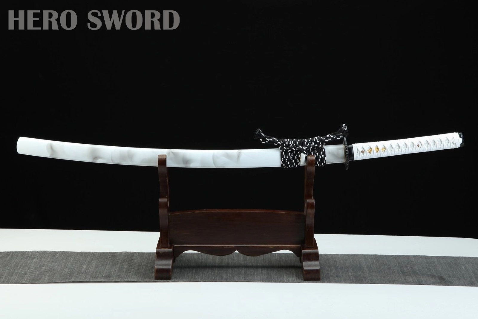Real Combat Sharp Katana Manganese Steel Full Tang Samurai Sword Black ...