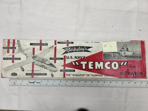 Vintage Berkeley Temco 150 Jet Trainer balsa model airplane kit #3 | eBay