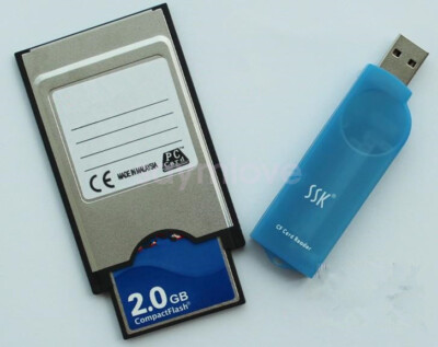 New 2G CF Compact Flash Card + CF-PCMCIA Adapter + CF Card Reader FANUC ...