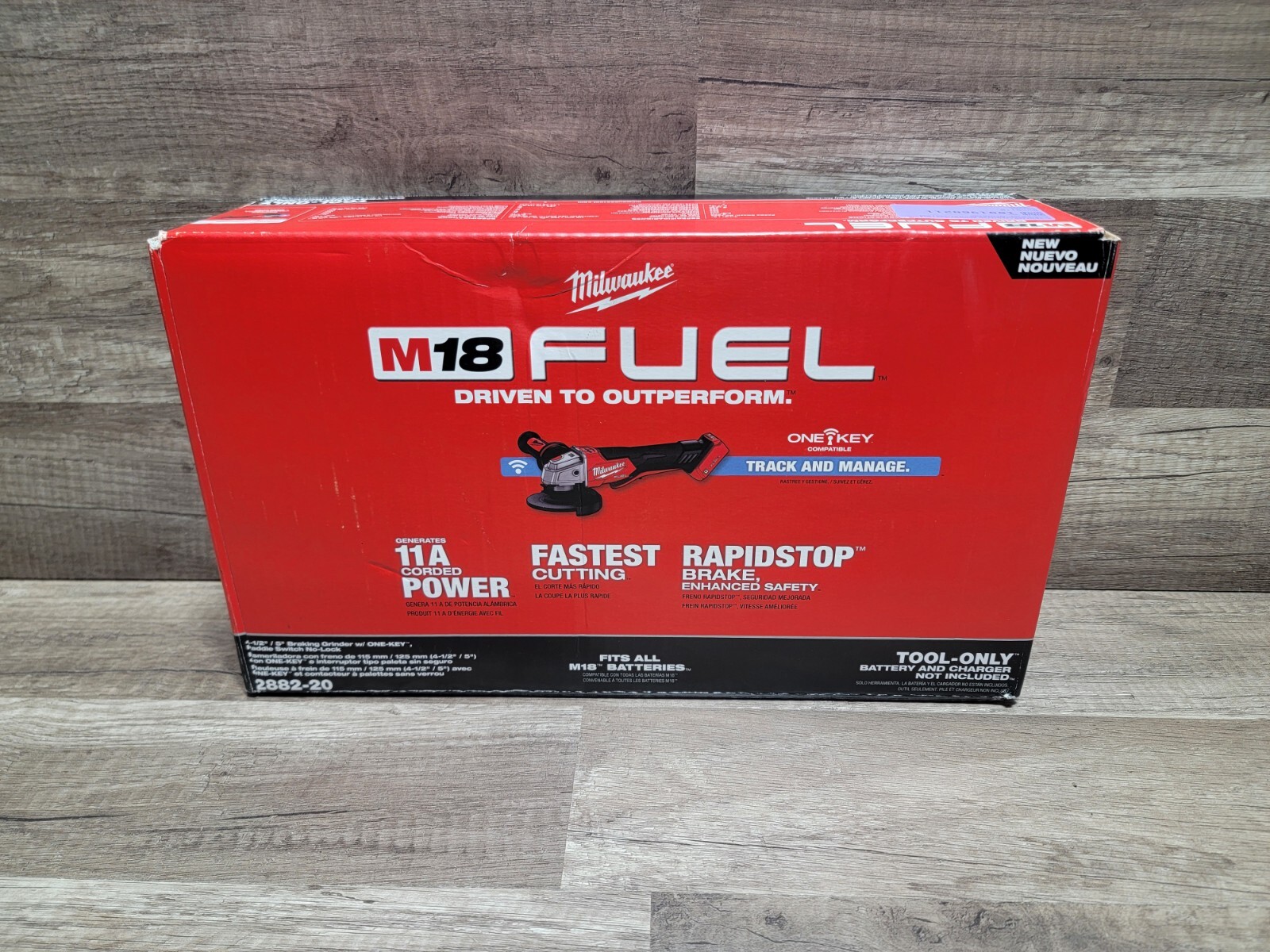 Milwaukee 2882-20 M18 FUEL 4-1/2" / 5" Paddle Switch Braking Grinder ...