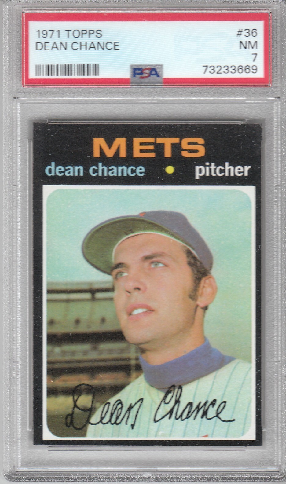 1971 Topps Baseball Dean Chance #36 Graded PSA 7 | eBay