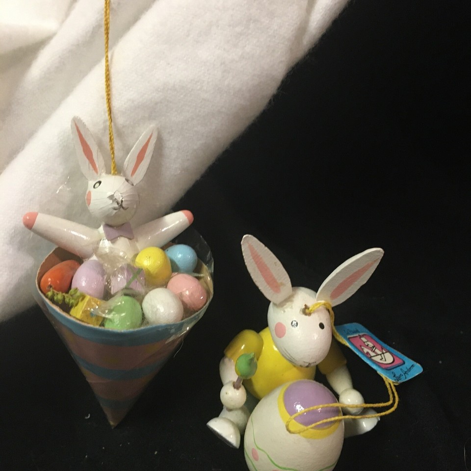 Wohlfahrt Laura Andersen Wood Easter Ornaments Le Pastel Bunny Artist ...