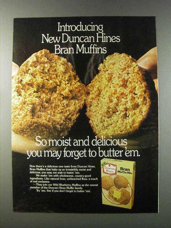 1981 Duncan Hines Bran muffin mix Ad | eBay