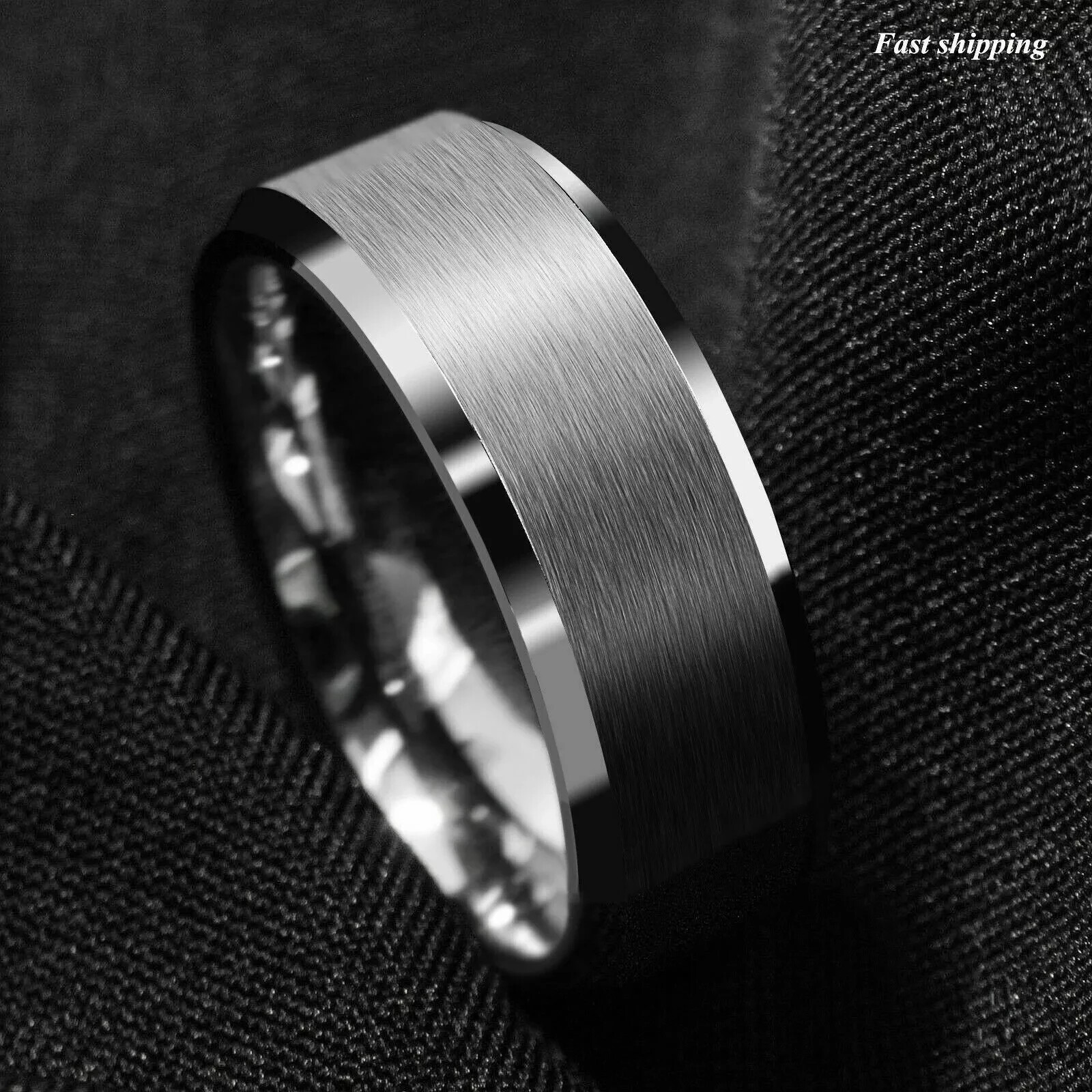 Stainless Steel Plain Band Ring Unbranded Matte Black Gold Silver Color ...