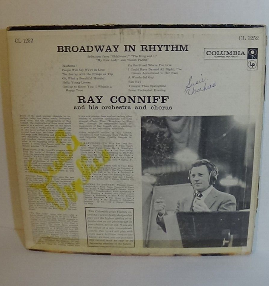 Ray Conniff Broadway in Rhythm 12" Vinyl Record Album LP 1958 Columbia ...