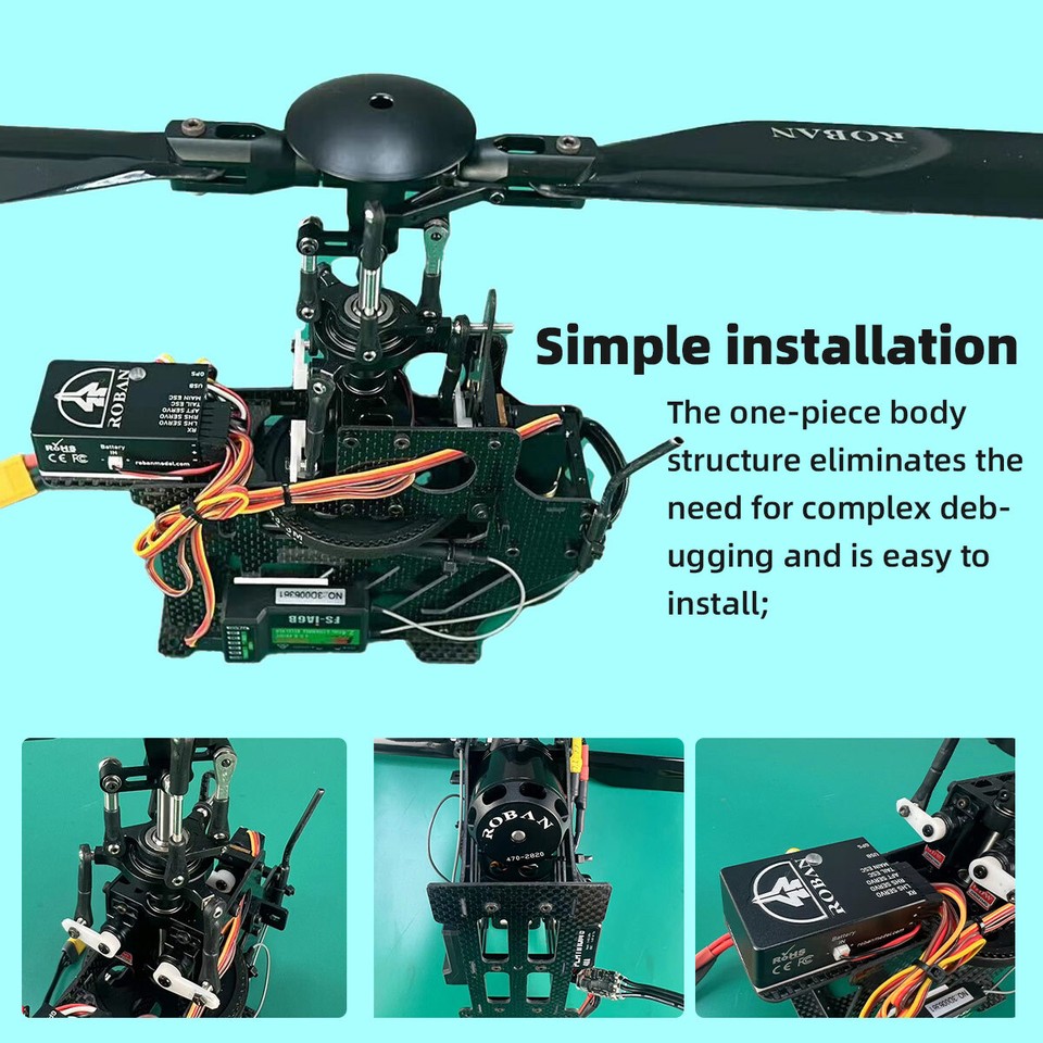 Roban 470 Size CAIC Z-10 Fiery Thunderbol 4 blade RTF RC Helicopter ...