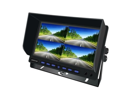 9" Split Screen Quad Monitor 4ch 4PIN Connectors For Truck CCD ...