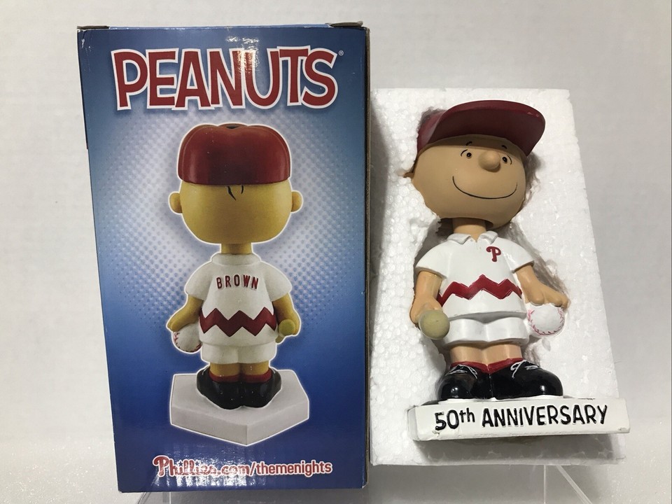 SNOOPY PEANUTS CHARLIE BROWN PHILADELPHIA PHILLIES BASEBALL BOBBLEHEAD ...