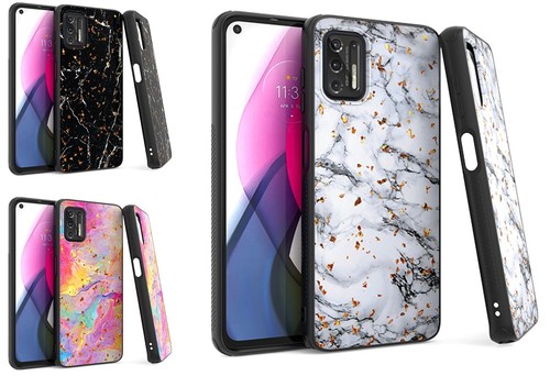 Tempered Glass / Marble Case Cover For Motorola Moto G Stylus 2021 ...