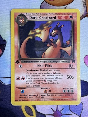 1st Edition Dark Charizard 21/82 Team Rocket WoTC Pokemon Card Rare MP | eBay Australia