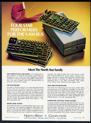 1978 North Star NorthStar S-100 computer Z80A processor photo vintage ...