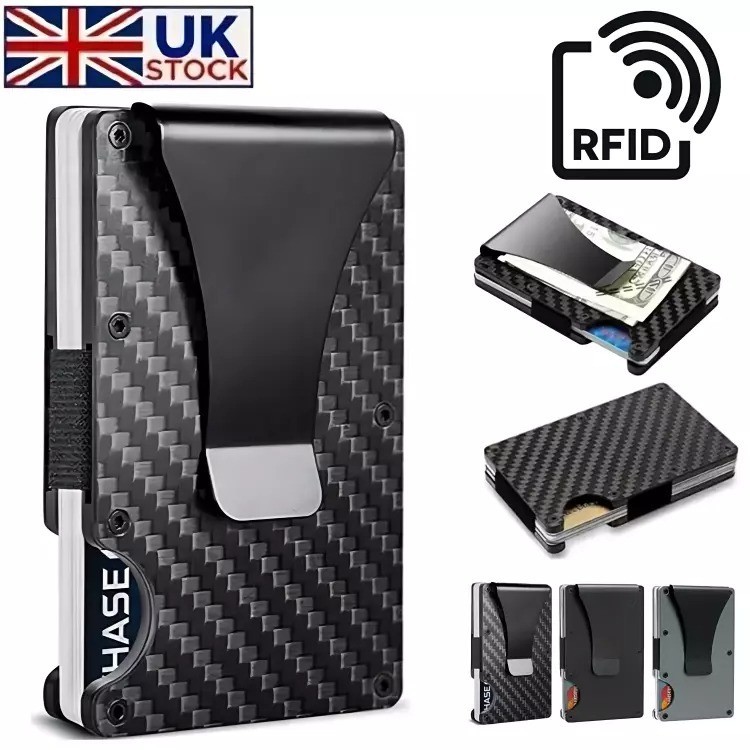 RFID Blocking Wallet Auto Pop up Credit Card Holder Aluminium Money ...