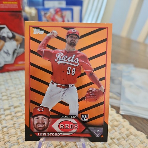 2023 Topps Update Levi Stoudt Rookie Orange & Black Foil RC Cincinnati ...