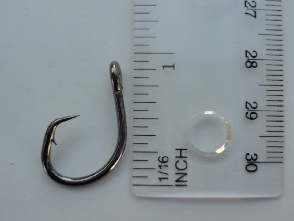 24 -120 pcs Size #1 Circle Hooks 4X Strong Black Nickel Finish Fishing ...