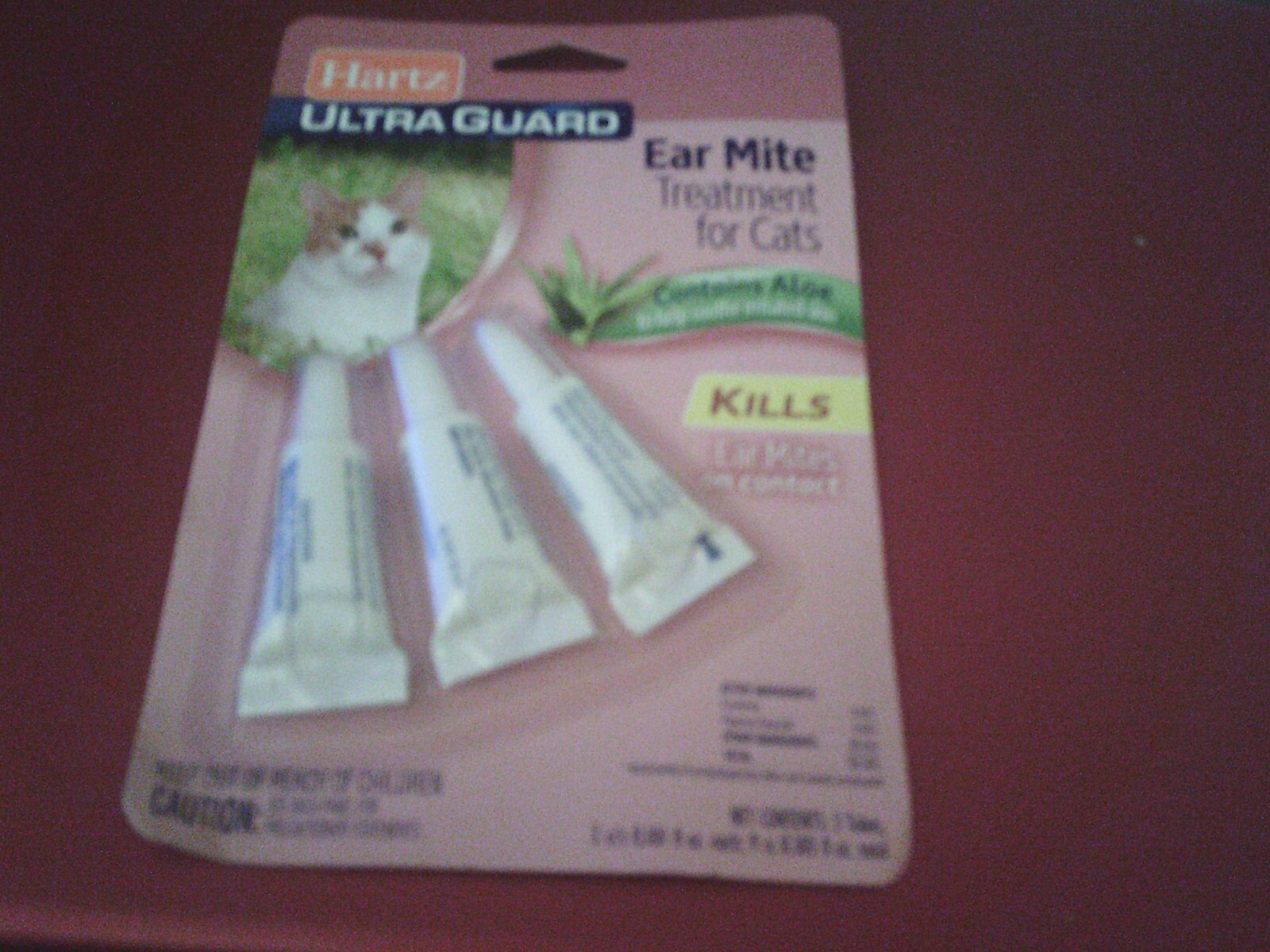 Hartz Ultra Guard Ear Mite Treatment for Cats, 3-Tubes Net Wt 0.303floz ...