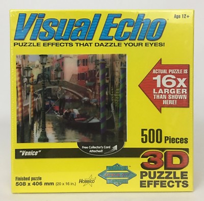 Visual Echo 3D Effects 500 Pc. Jigsaw Puzzle Venice Italy Gondola Ride ...
