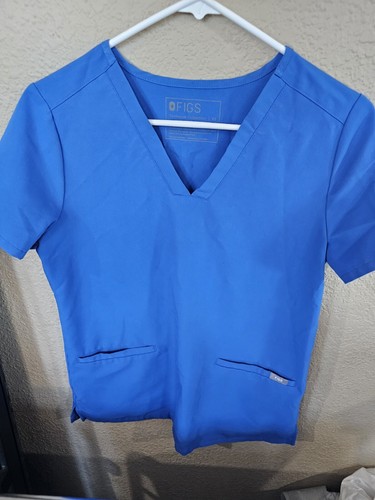 Figs Blue Scrub Top Medical Uniform Adult Women's Size XS | eBay
