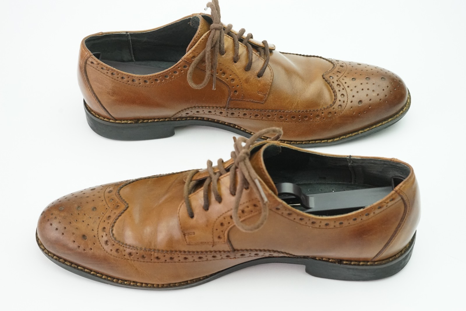 Stacy Adams Garrison Mens Size US 8 M Brown Wingtip Oxford Lace Up | eBay