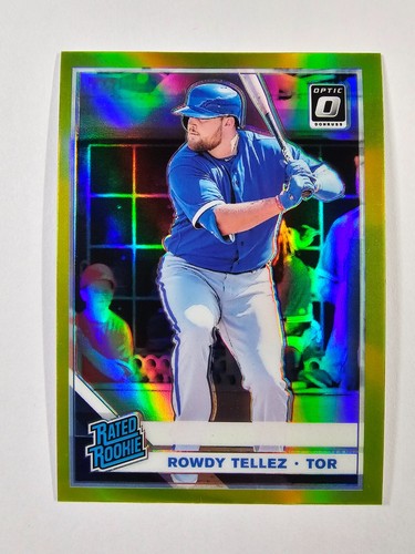 ROWDY TELLEZ 2019 Donruss Optic RC #52 Lime Green Prizm Parallel ...