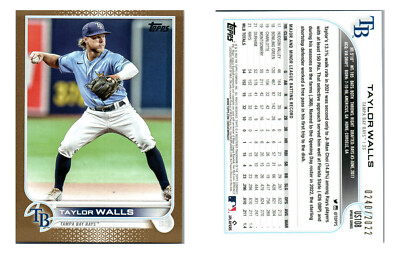 2022 TOPPS UPDATE GOLD 204/2022 US108 TAYLOR WALLS RAYS | eBay