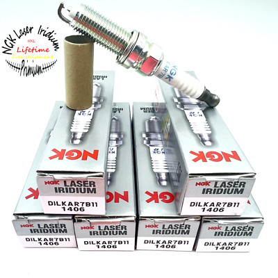 Spark Plug-Laser Iridium High Ignitability NGK 1406 DILKAR7B11 Set of 6 ...