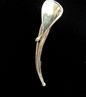 2 X solid Silver flower posy holder boutonniere button brooch lapel ...