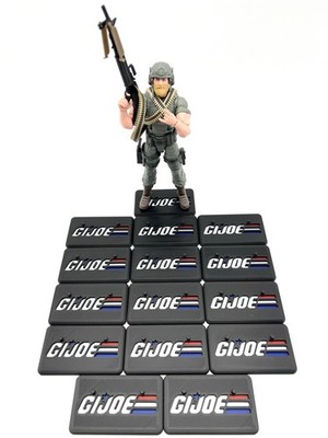 LOT OF 15 CUSTOM STANDS FIT G.I. JOE CLASSIFIED FIGURES. DISPLAY BASE ...