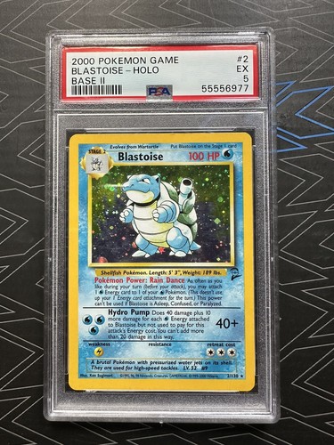 2000 Pokemon TCG Blastoise Base Set 2 2/130 Holo Unlimited WOTC Rare ...