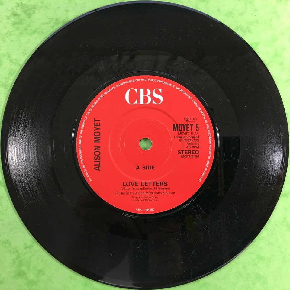 Alison MOYET - Love Letters - CBS Records MOYET-5 Ex Condition | eBay