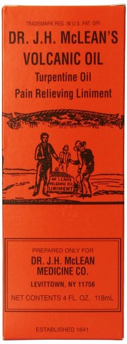 DR. J.H. McLEAN'S Volcanic Turpentine Oil Pain Relieving Liniment 4 fl ...