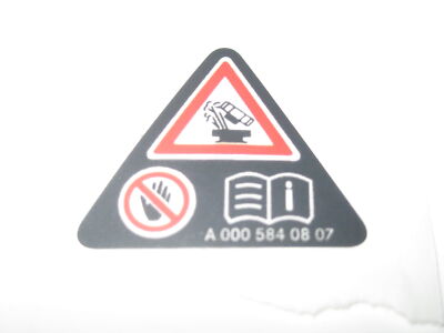 Mercedes Expansion Tank Hazard Warning Label Sticker A0005840807 New ...