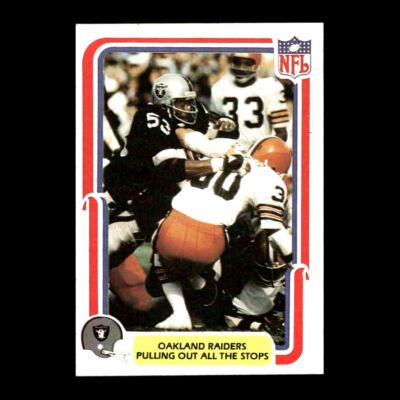 NFL TEAM 1980 Fleer Oakland Raiders #40 R325H 5 | eBay