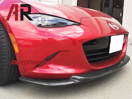 GV Style Carbon Fiber Front Bumper Lip For 2016-2018 Mazda MX-5 MX5 ND ...