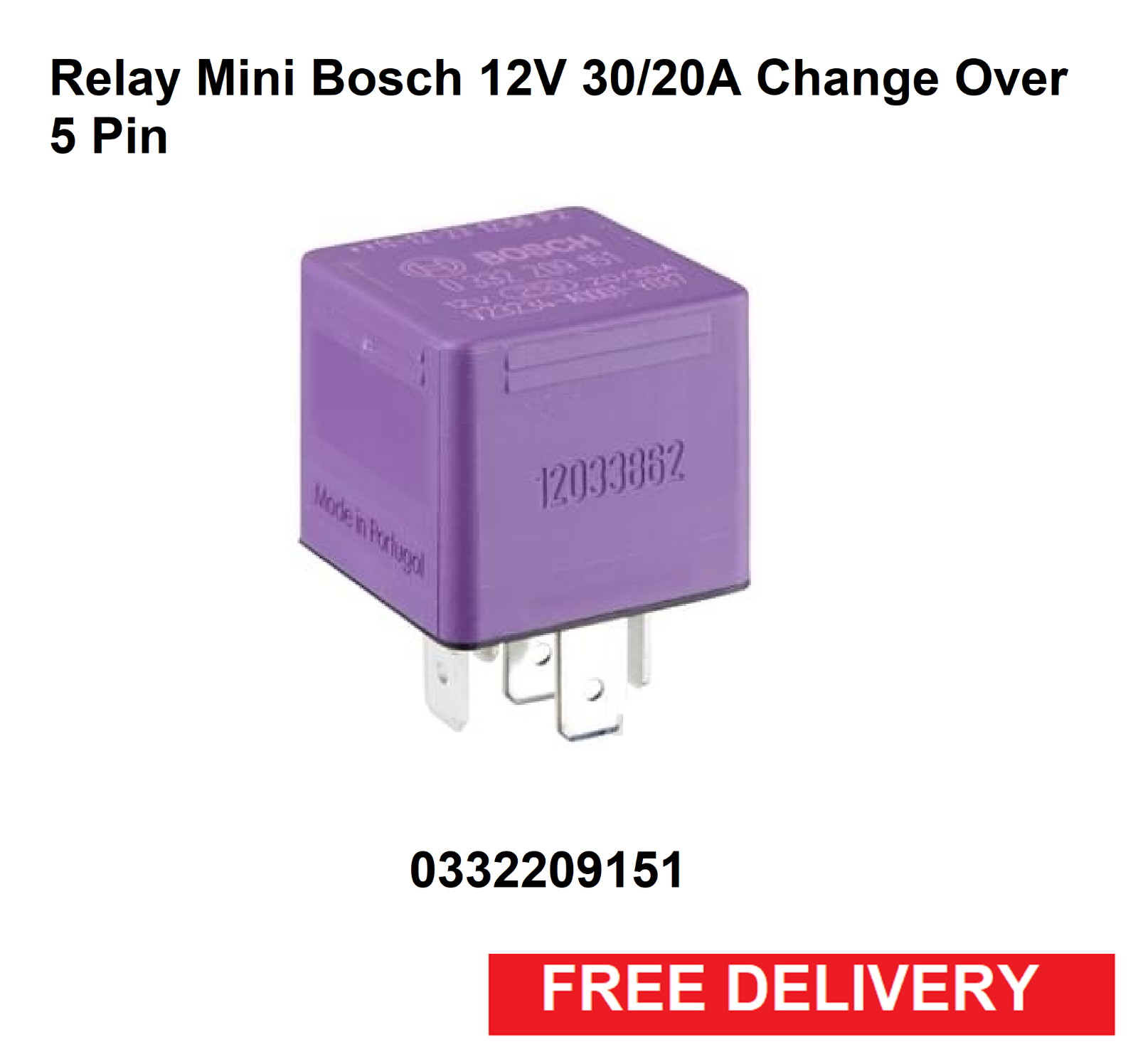 0332209151+BMW+5+Pin+Relay+Control+Module+Unit+Bosch for sale online | eBay