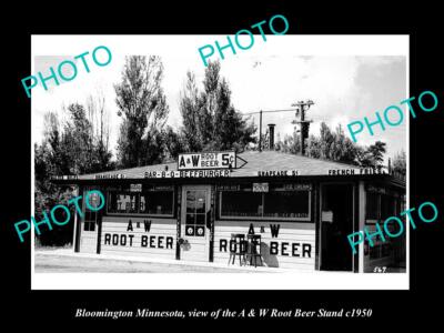 OLD LARGE HISTORIC PHOTO OF BLOOMINGTON MINNESOTA THE A&W ROOT BEER ...
