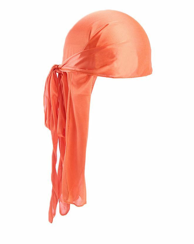 Premium Silky Satin Durag Men's Cap Hat Doo Rag Biker Smooth Head Wrap ...