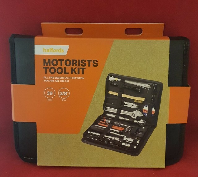 Halfords Motorists Tool Kit 39pc 3/8" Ro 114201 for sale online | eBay