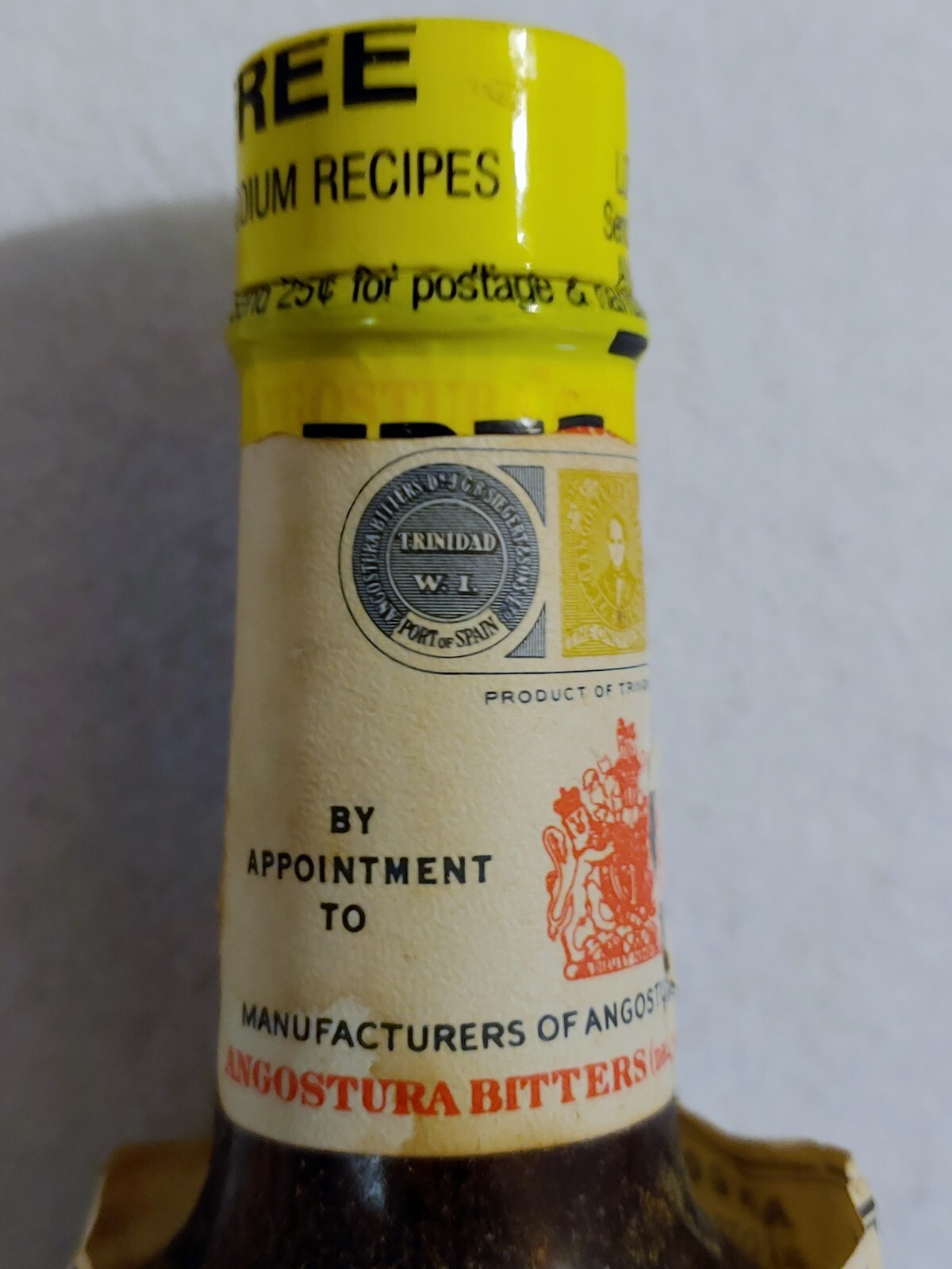 Vintage - Bitters Bottle "ANGOSTURA AROMATIC BITTERS" - 8 Fl OZ - Empty ...