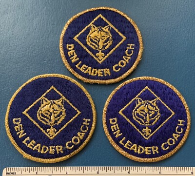 3 Different Vintage DEN LEADER COACH Boy CUB Scout Position PATCHES ...