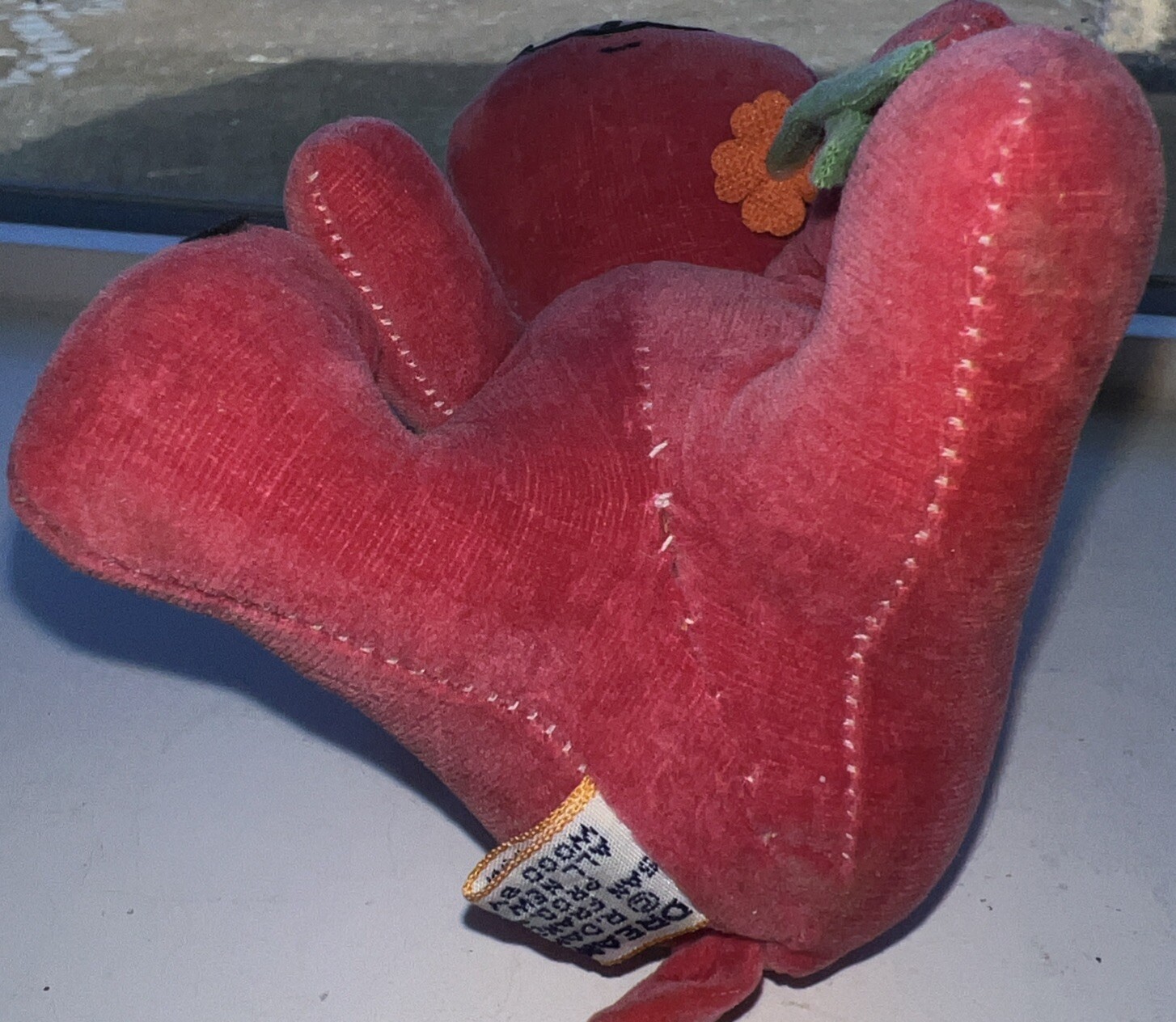 Vintage Dakin Dream Pets Pink Velvet Rufus Dog Plush With Two Flowers ...